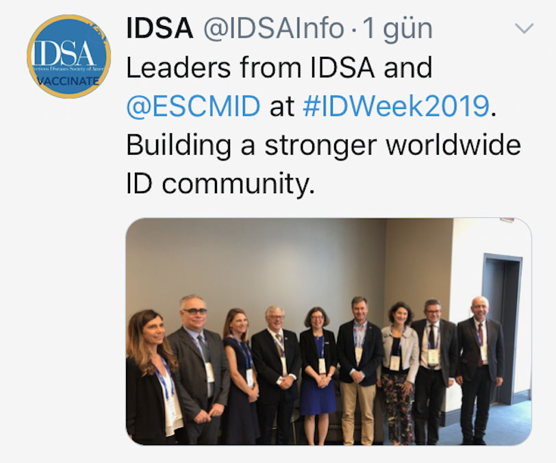 IDSA ve ESCMID Yönetim Kurulu Üyeleri IDWeek 2019’da Buluştular | Klimik
